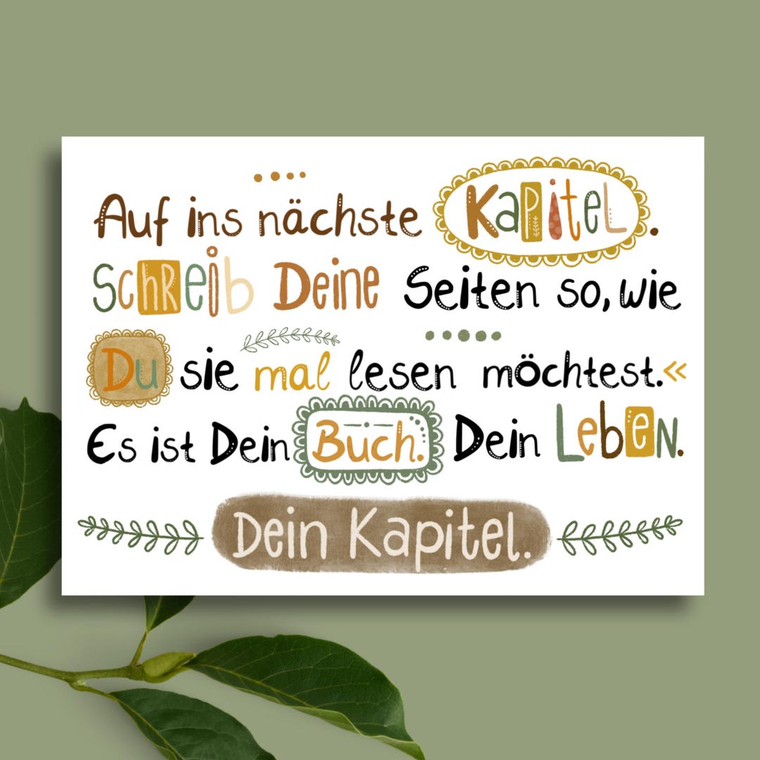Neuer Lebensabschnitt Spruch