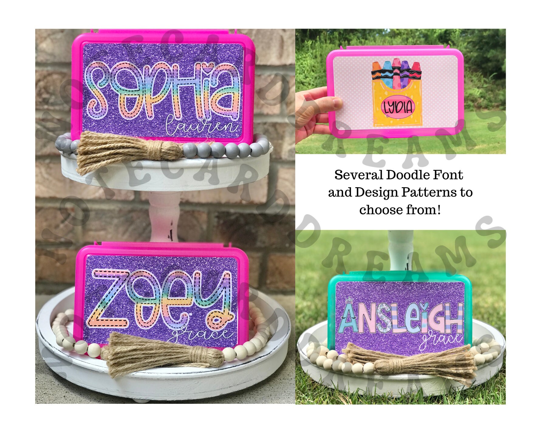 Rainbow Lemon Bubble Tea Personalized Pencil Box | Pencil Box | School ...