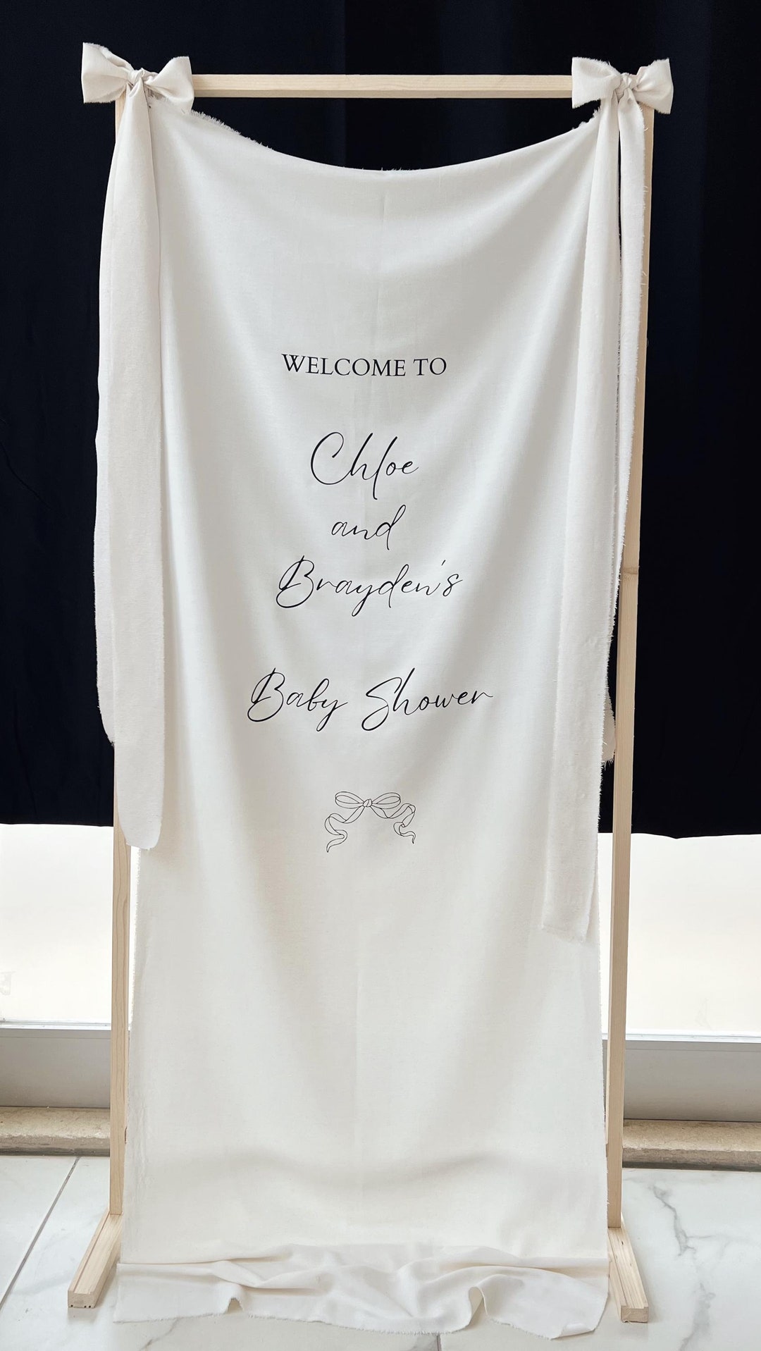 Personalized Fabric Baby Shower Sign, Custom Baby Shower Sign, Welcome ...