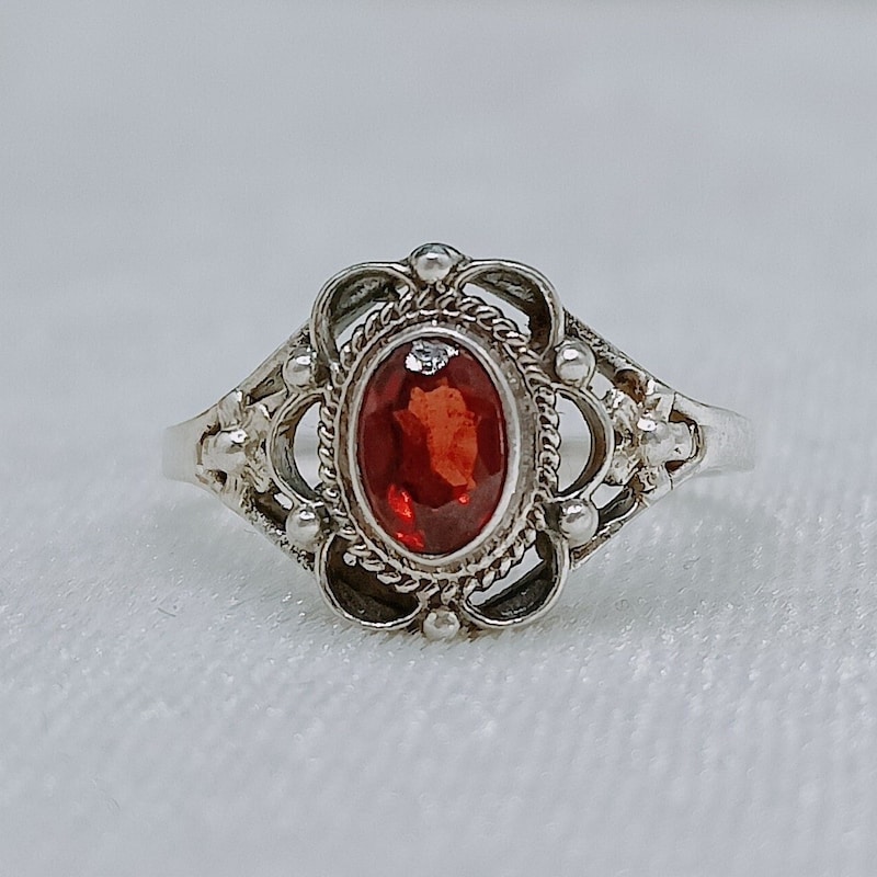 Red Stone Ring - Etsy