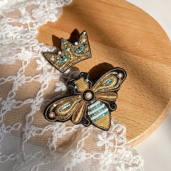 Embroidered Brooch - Etsy