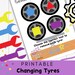 Changing Tyres - Shape Activity - Educational Printable Worksheets ...