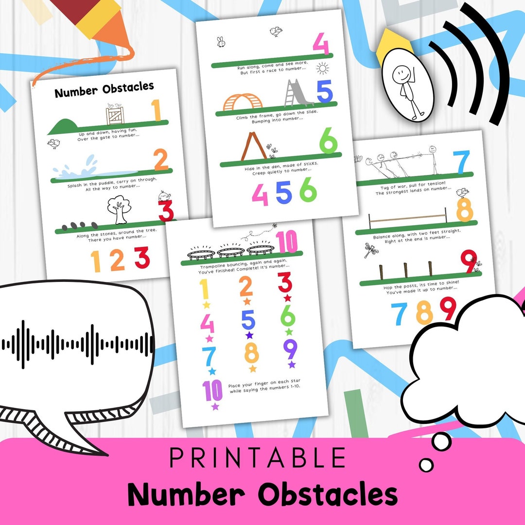 Number Obstacles Counting Activity Educational Printable Worksheets ...