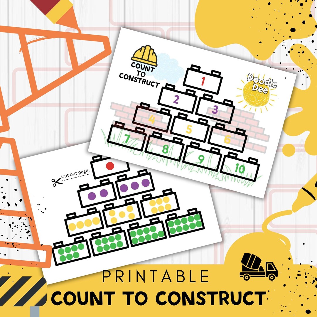 Count to Construct - Counting Activity - Educational Printable ...