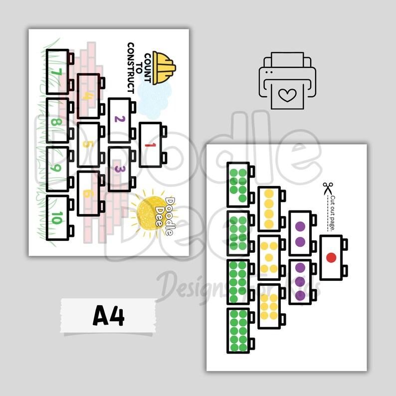 Count to Construct - Counting Activity - Educational Printable ...