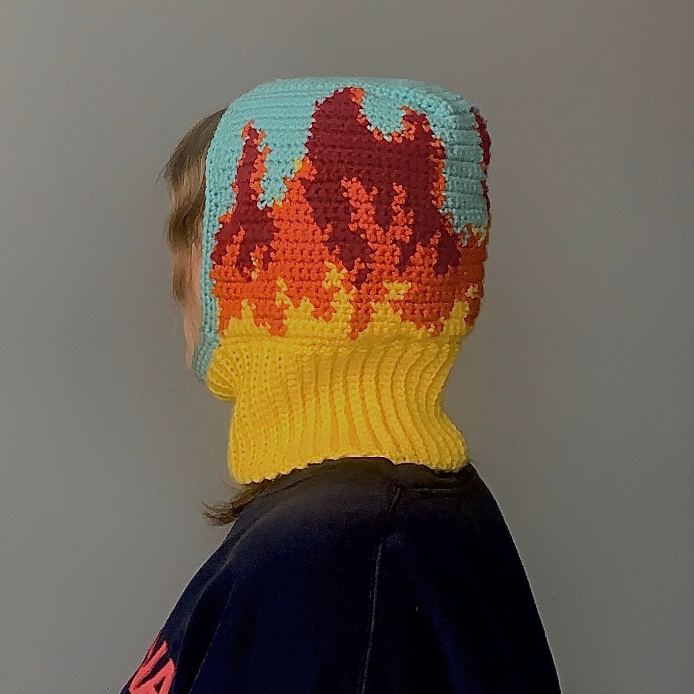 PDF Crochet Pattern, Flame Balaclava, Crochet Balaclava Pattern ...