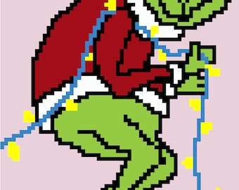 PDF Crochet Pattern Christmas, the Grinch Crochet Graph, Crochet ...