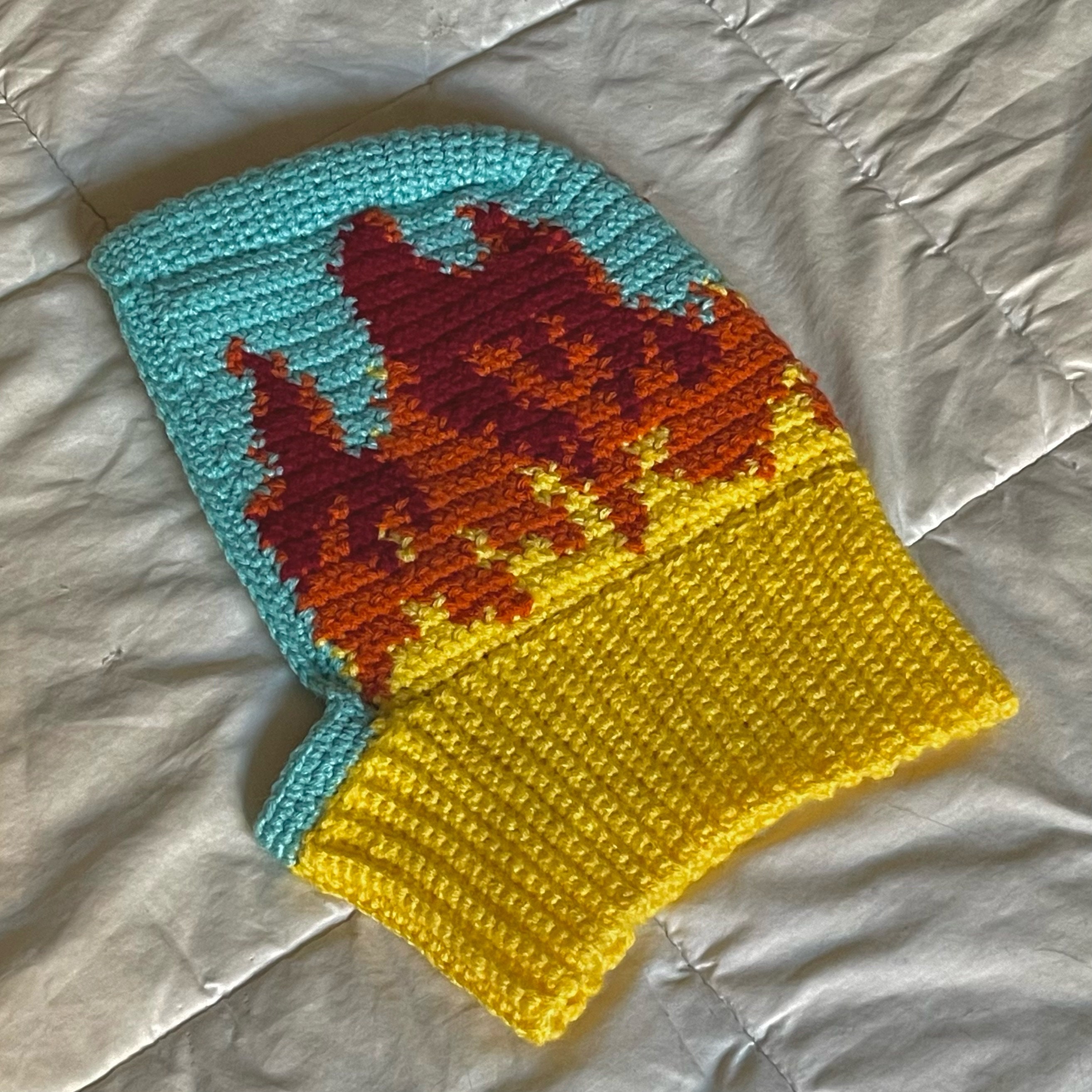 PDF Crochet Pattern, Flame Balaclava, Crochet Balaclava Pattern ...