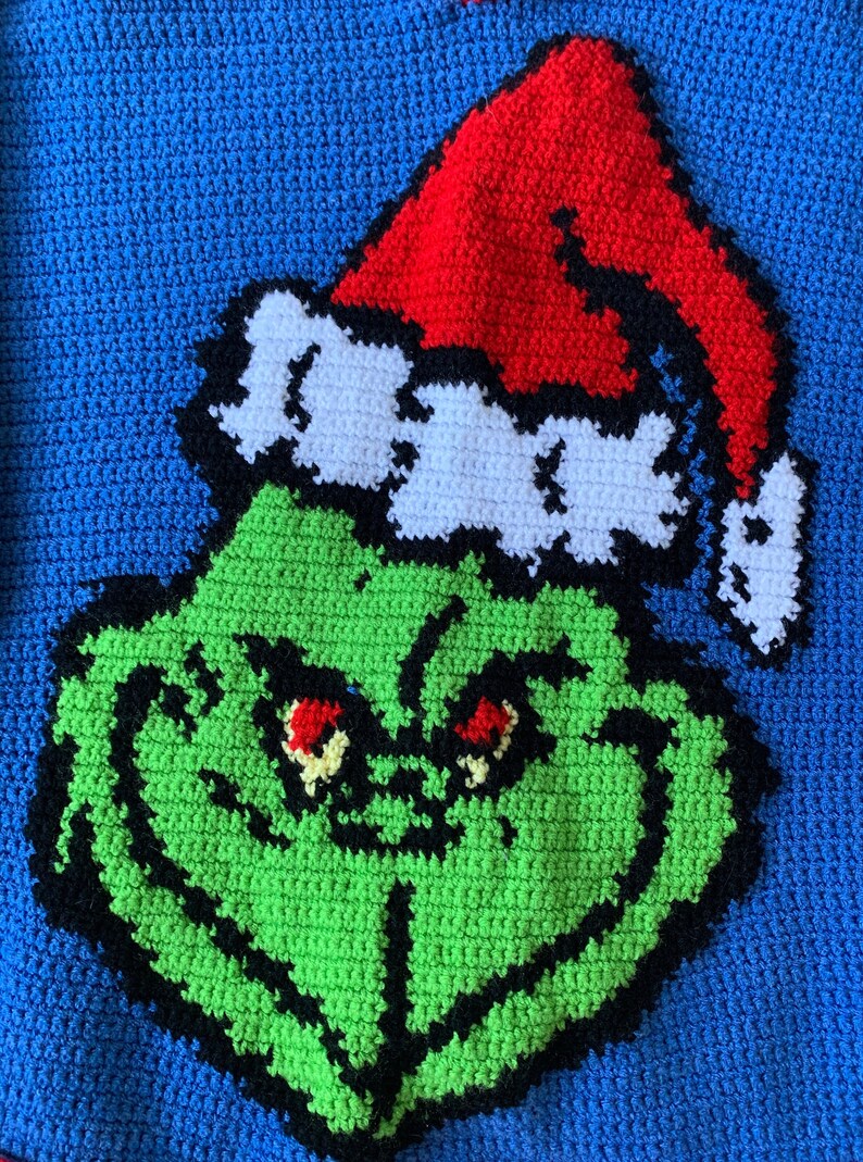 PDF Crochet Pattern Christmas, the Grinch Crochet Graph, Crochet ...