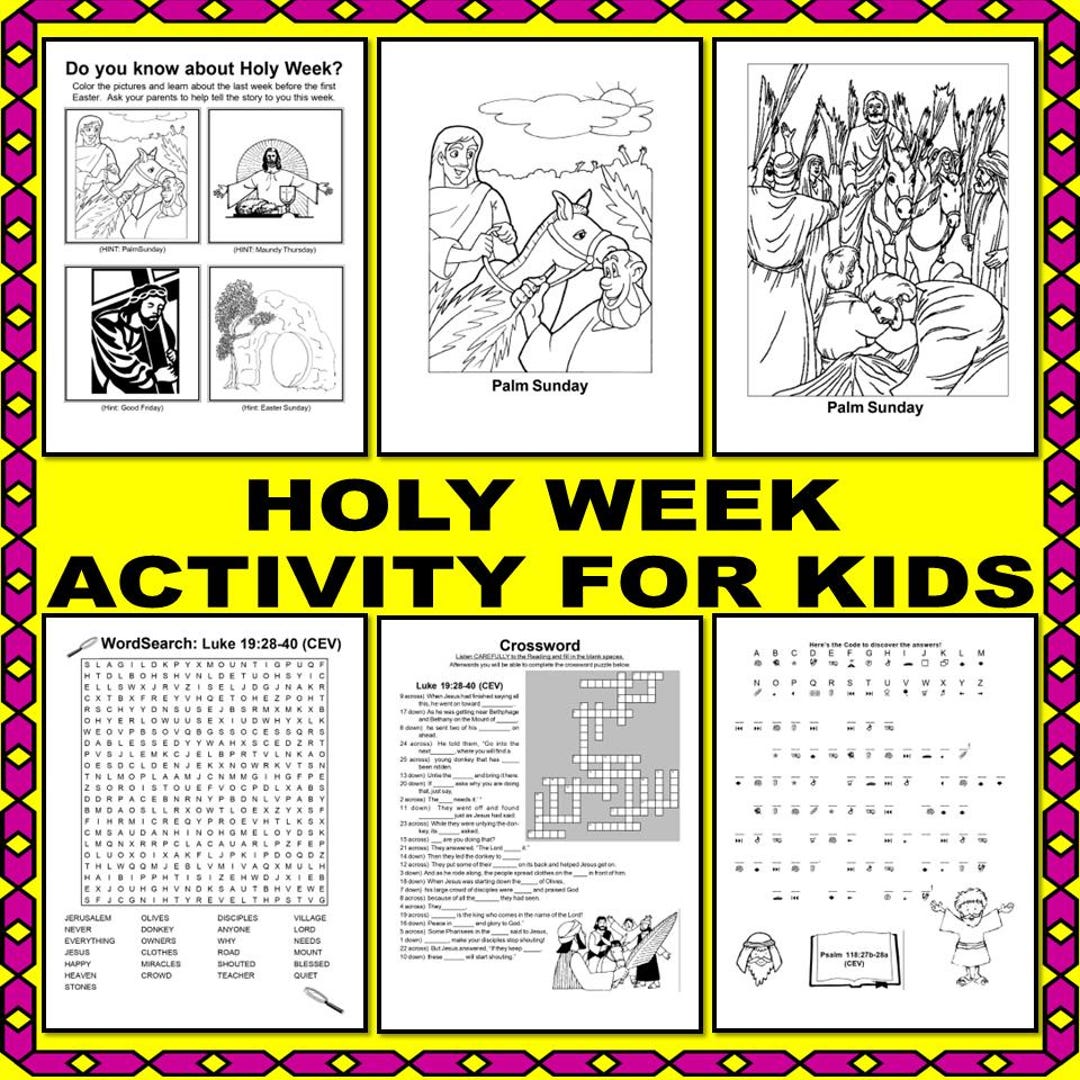 Holy Week Activities for Kids - Etsy