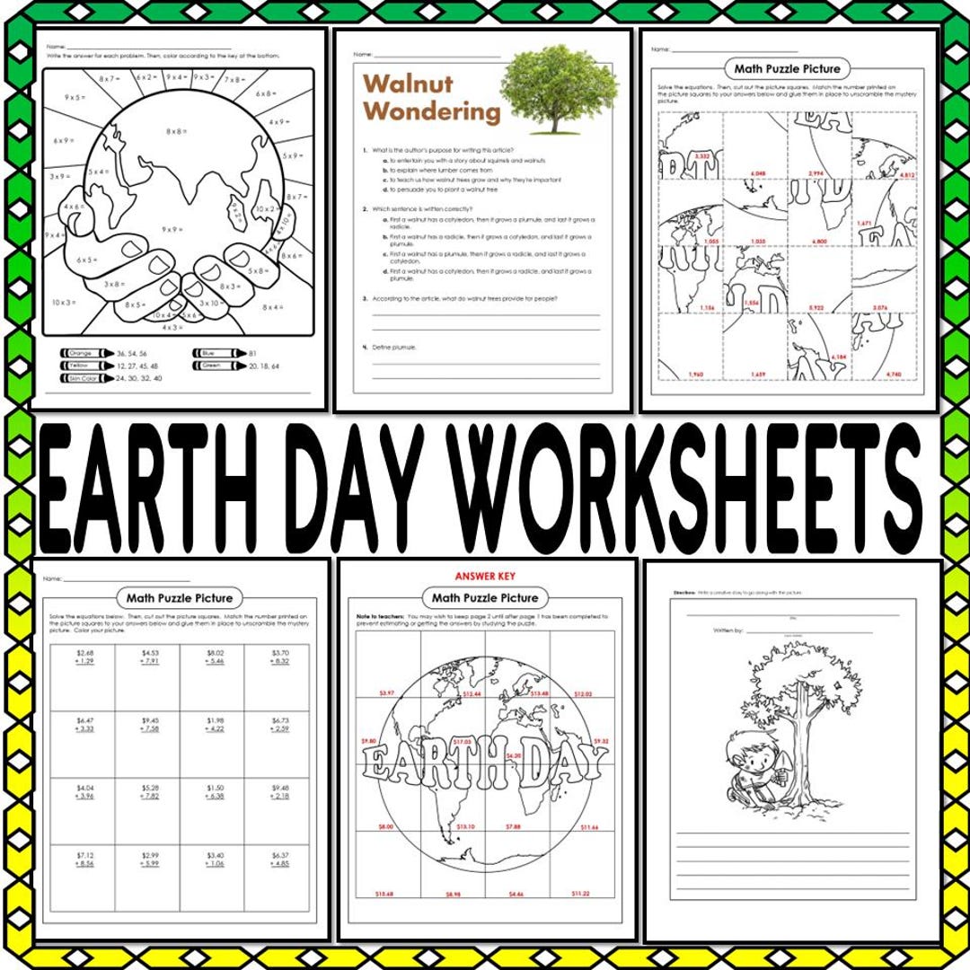 Earth Day Printables - Etsy