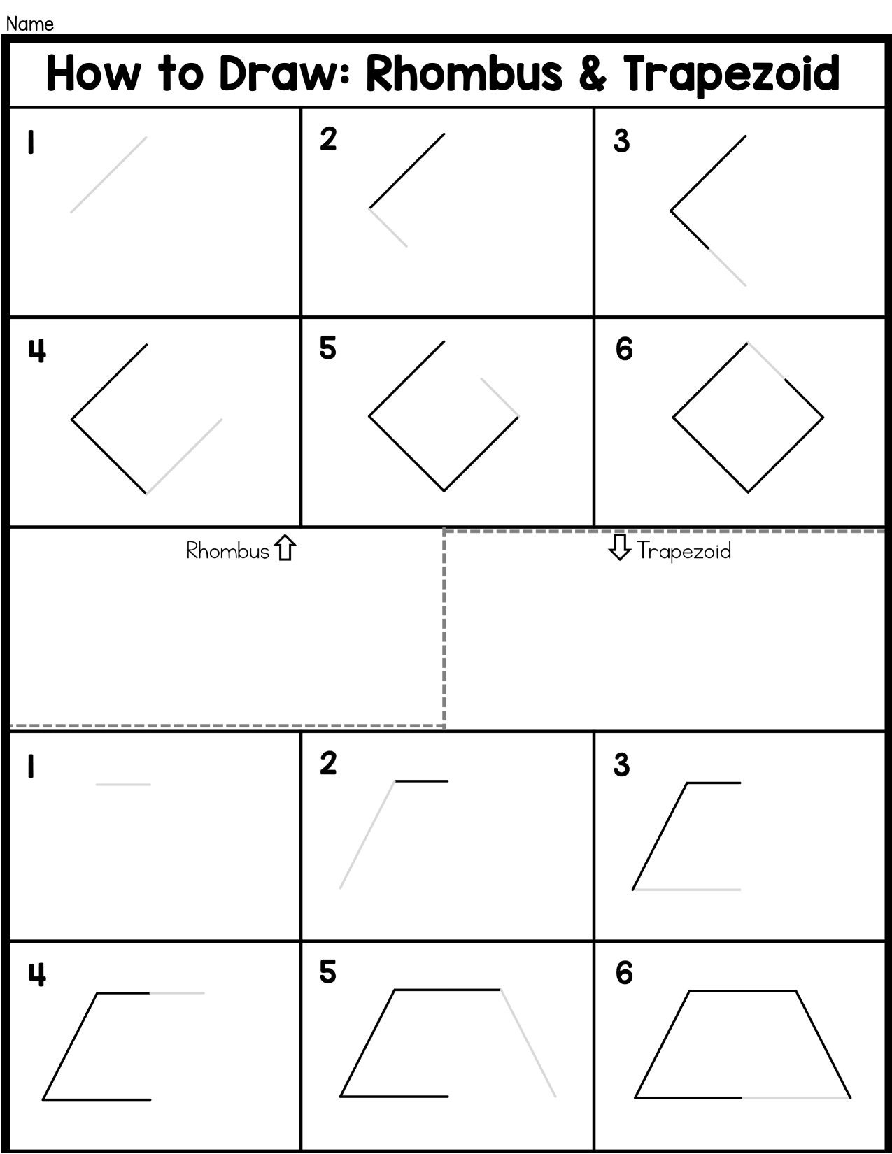 Geometry Worksheets | Second Grade Math - Etsy