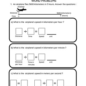 Speed, Distance, and Time Worksheets - Etsy