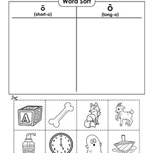 Long and Short O Worksheets | Science of Reading | Phonics Packet - Etsy