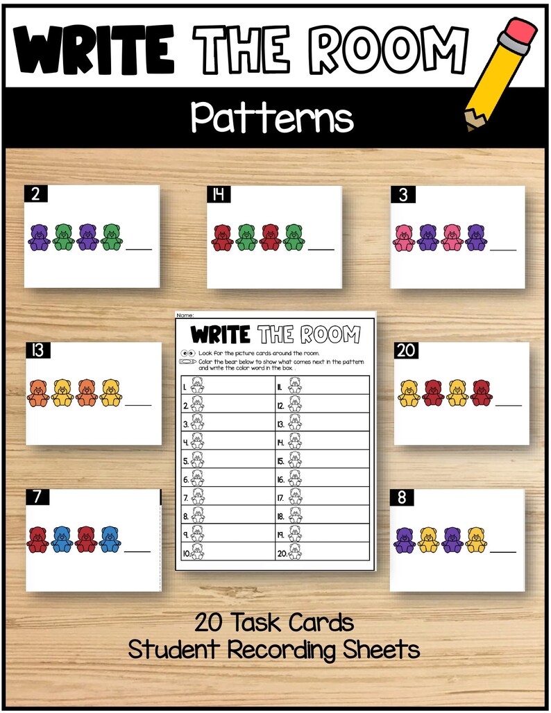 Write the Room Kindergarten Activity | Patterns - Etsy