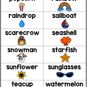 Compound Words Rainbow Craft - Etsy