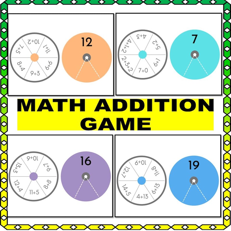 Math Addition Game - Etsy