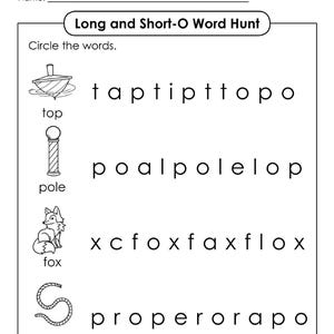 Long and Short O Worksheets | Science of Reading | Phonics Packet - Etsy