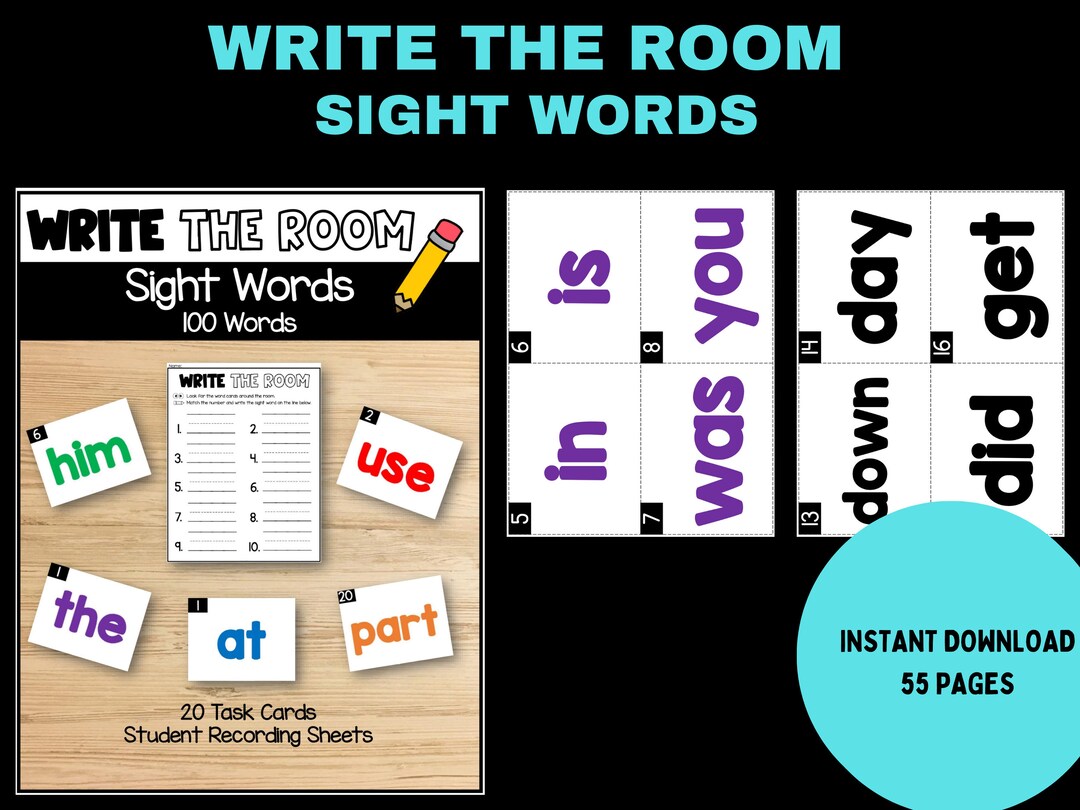 Write the Room Kindergarten Activity | Sight Words - Etsy