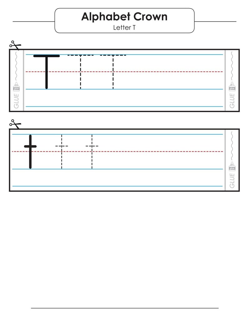 Alphabet Crowns | Trace and Color | A-Z - Etsy