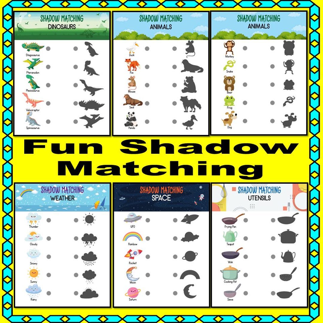 Shadow Matching Activity for Special Education and Autism - Etsy