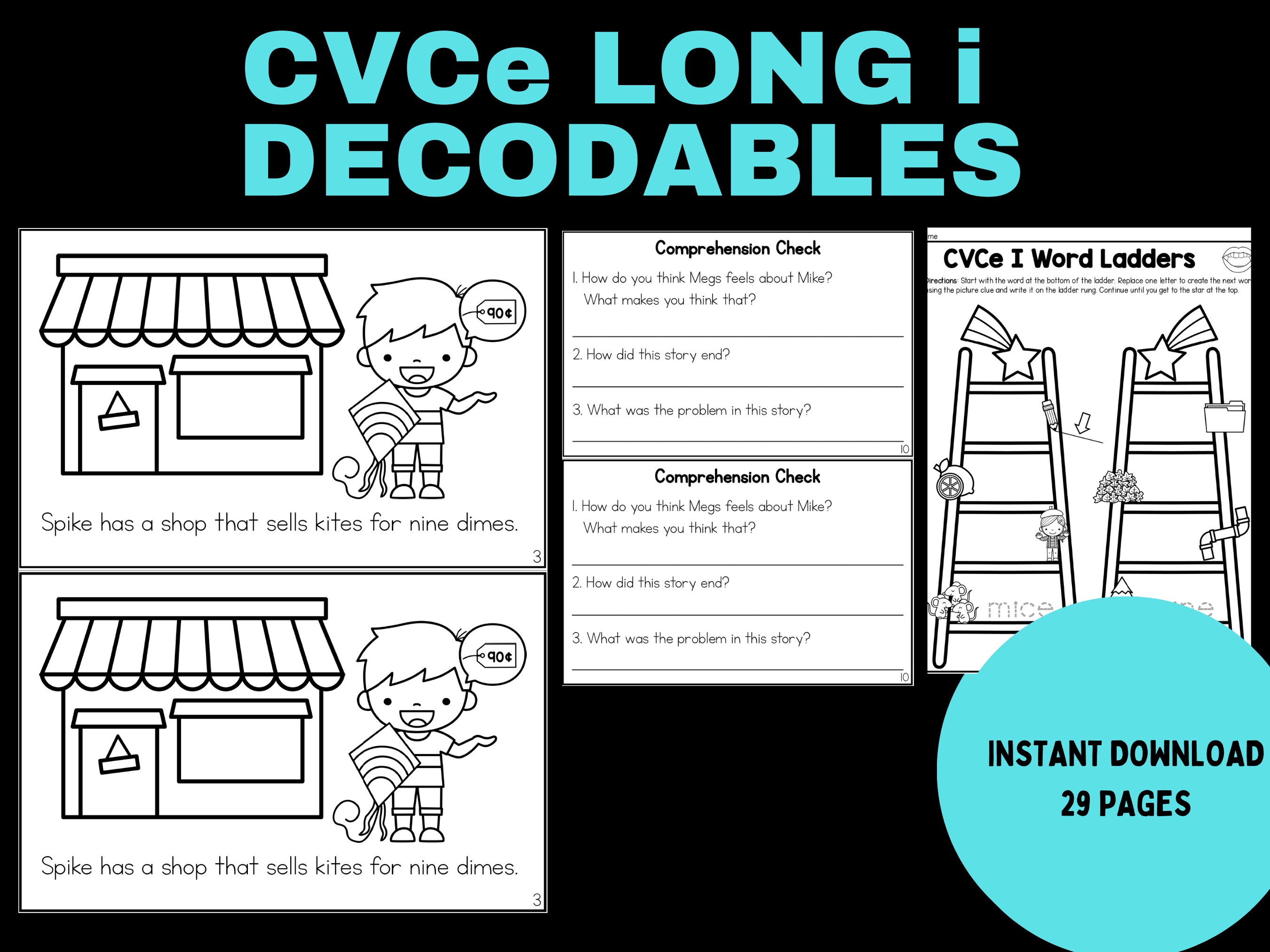 Decodables – Cvce Long Vowel I - Etsy
