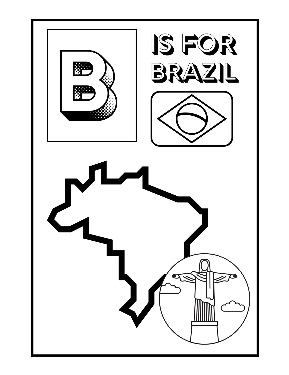 Countries Coloring Alphabet Pages | A - Z - Etsy