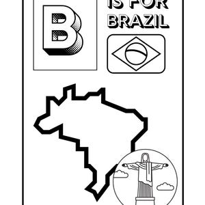 Countries Coloring Alphabet Pages | A - Z - Etsy