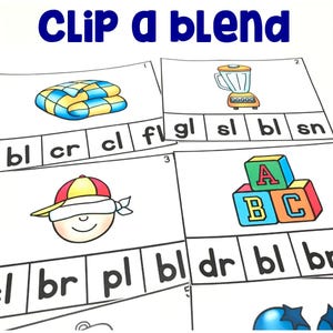 Clip a Blend Literacy Centers - Etsy