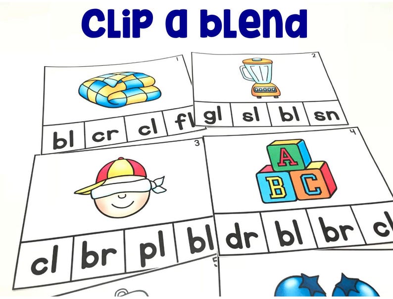 Clip a Blend Literacy Centers - Etsy
