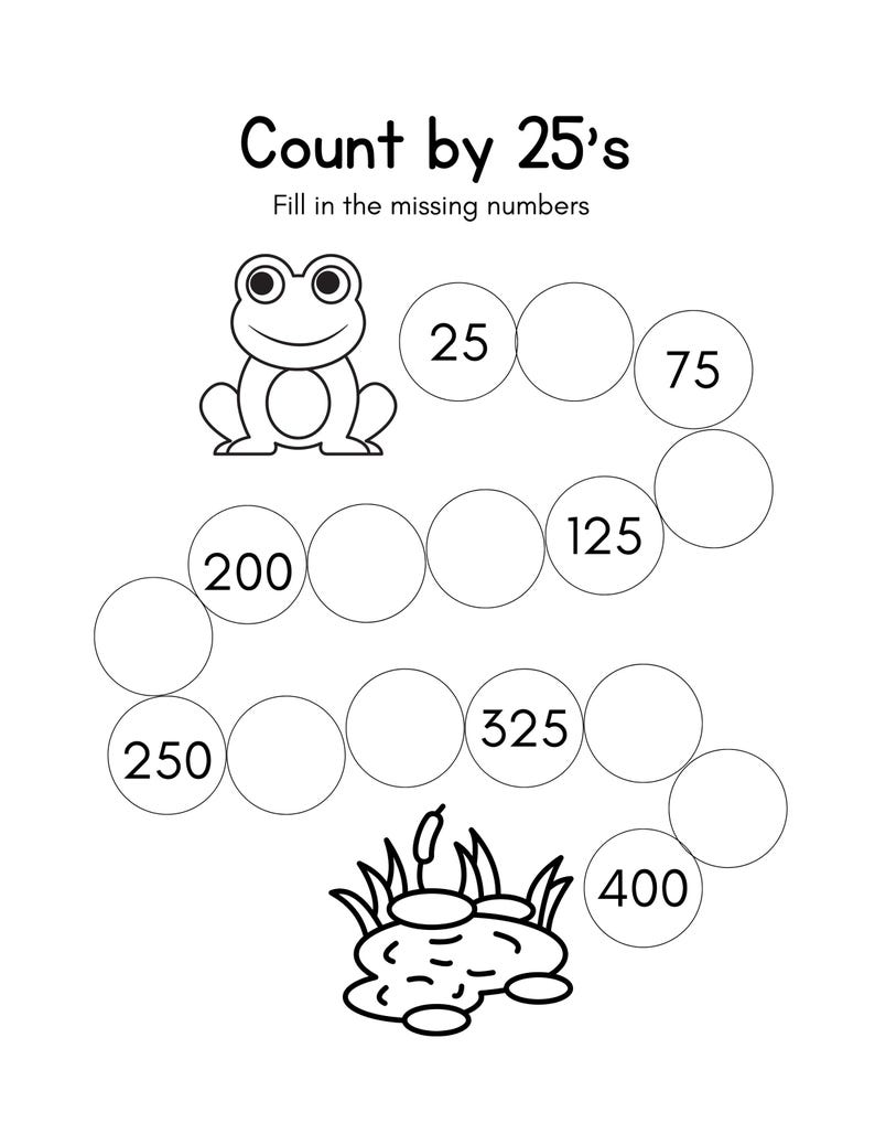 Skip Counting Worksheets - Etsy