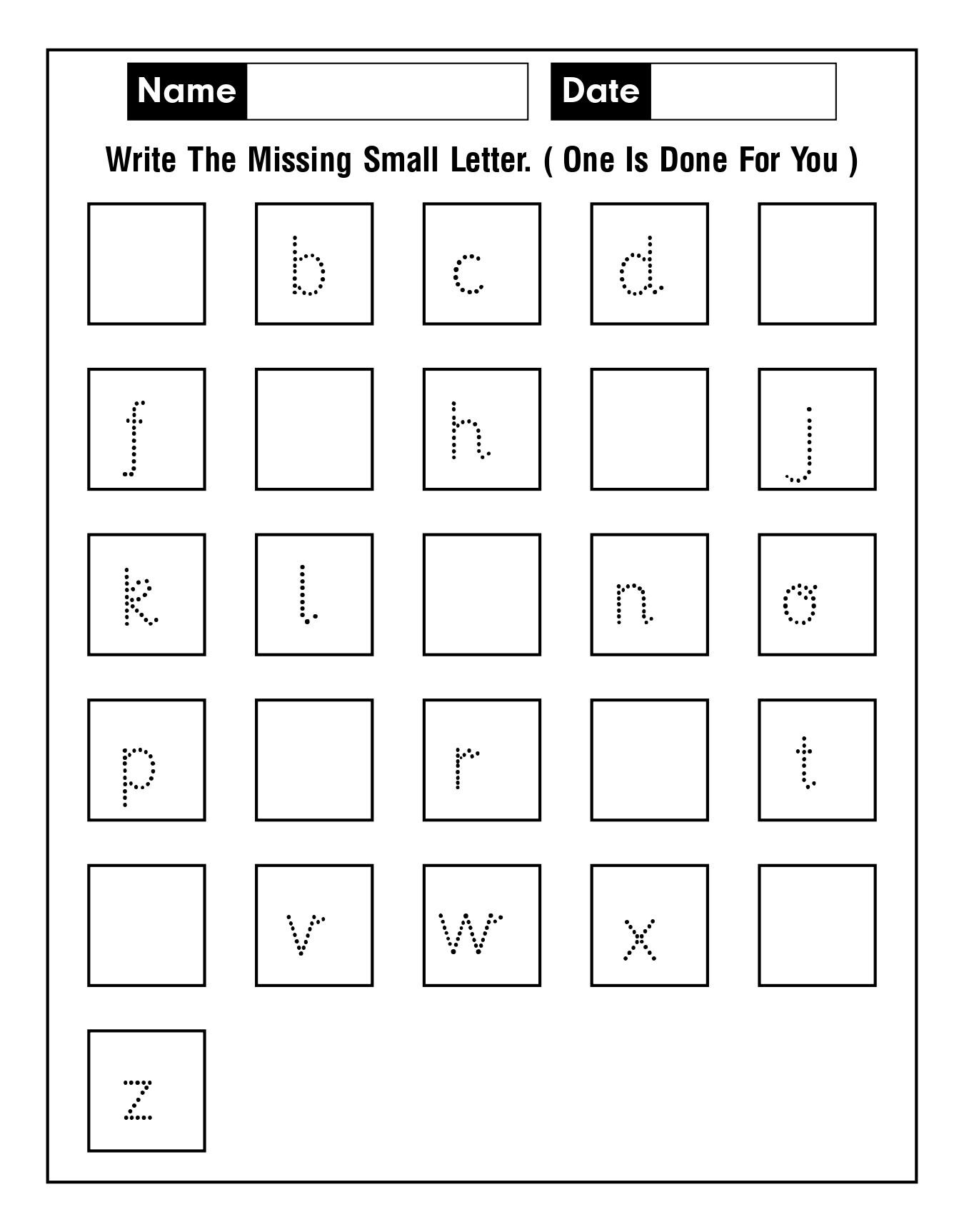 Missing Letters Worksheets | Alphabet Recognition Packet - Etsy