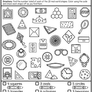 I Spy Math Printable Worksheets for Kids | K-2 - Etsy