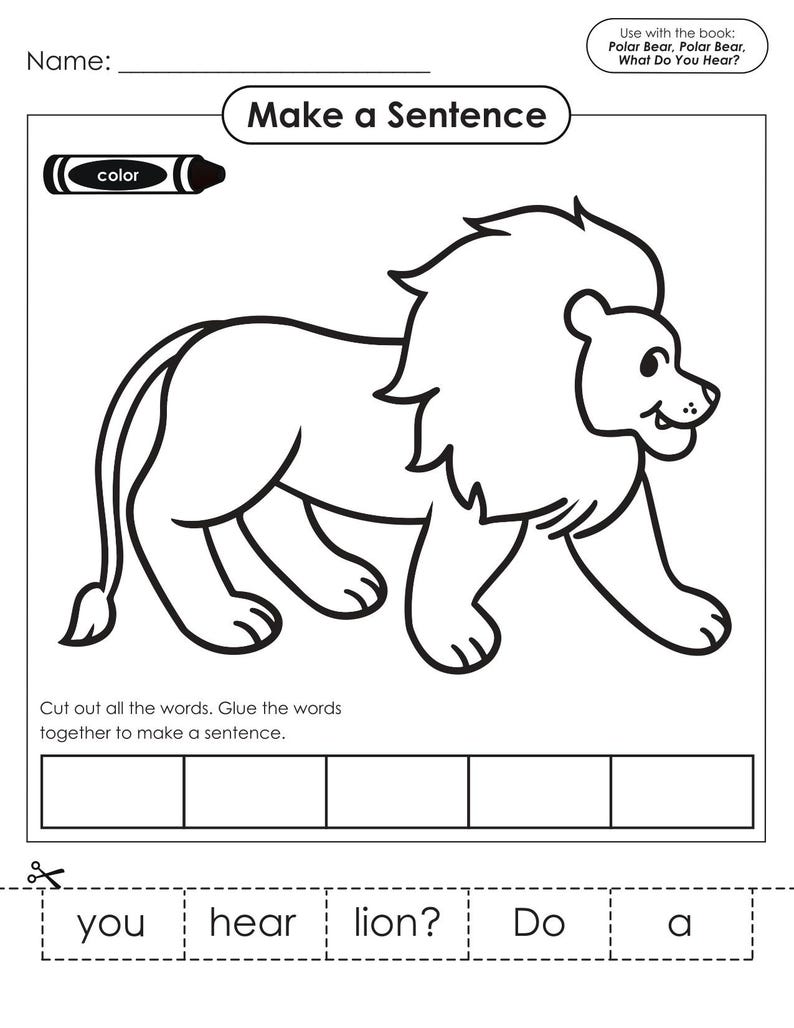 Polar Bear, Polar Bear, What Do You See? | Activity Packet - Etsy