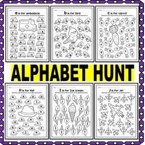 Alphabet Hunt | Letter Recognition Activity - Etsy