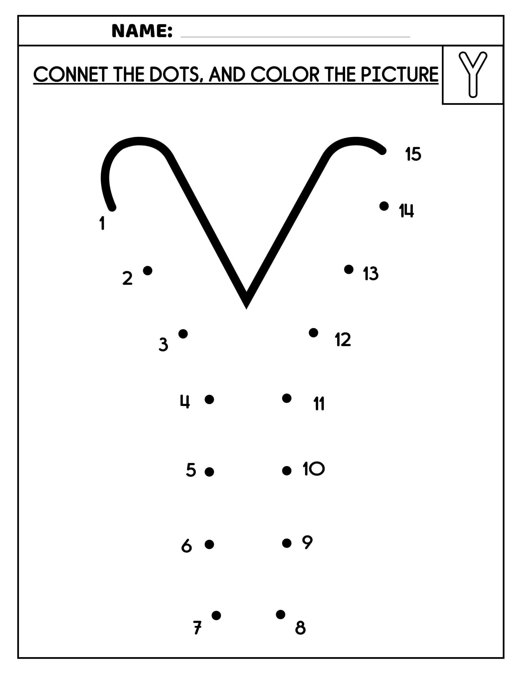 Alphabet Dot to Dot Connect - Etsy