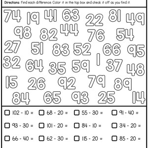 I Spy Math Printable Worksheets for Kids | K-2 - Etsy