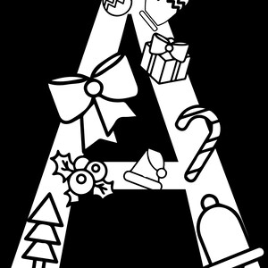 Christmas Coloring Letters - Etsy