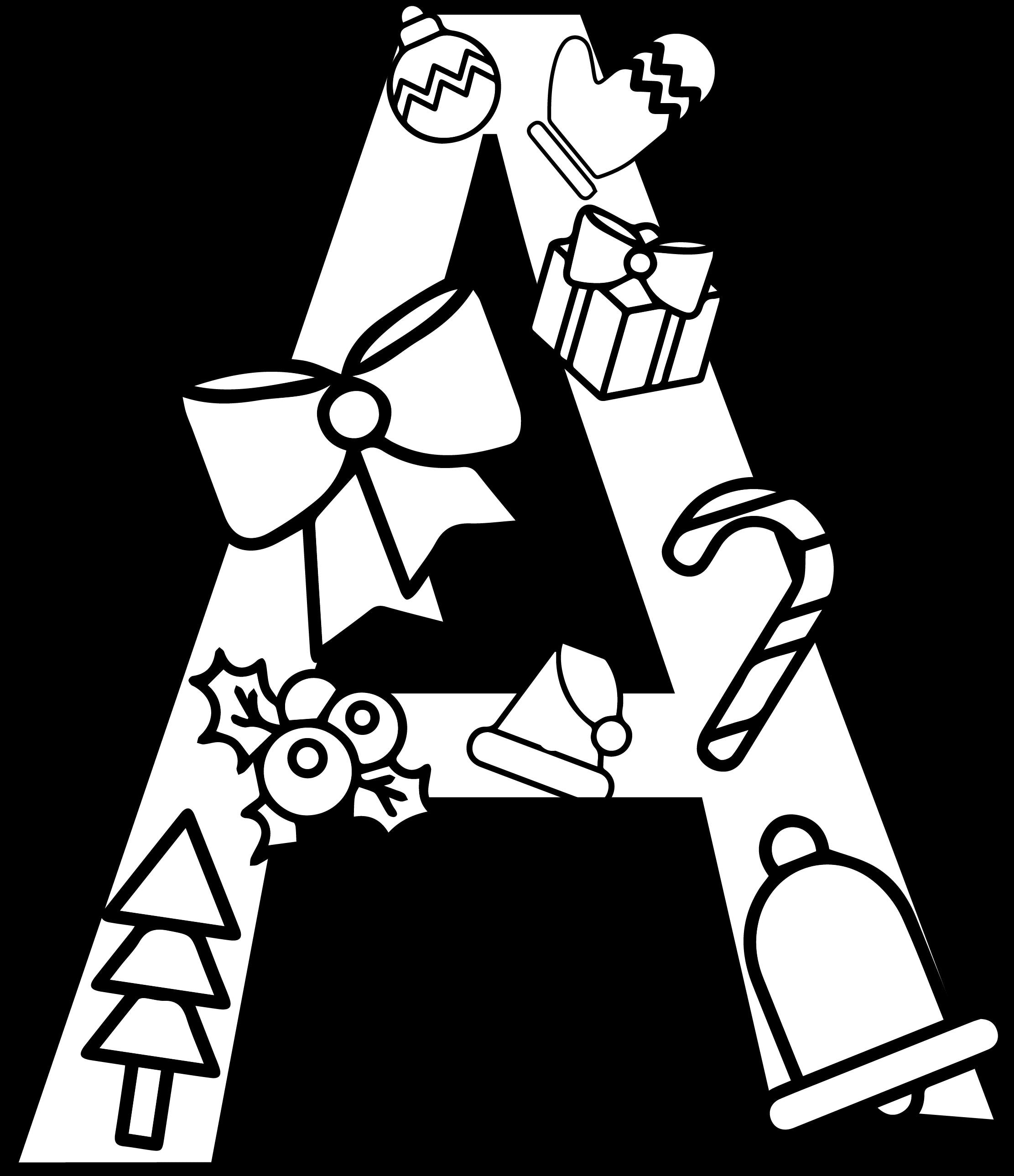 Christmas Coloring Letters - Etsy