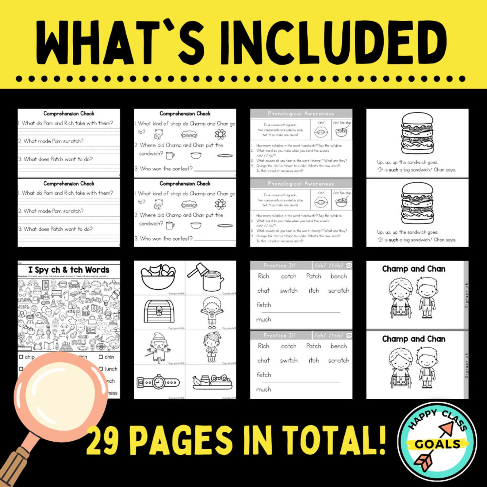 Decodables – Digraph CH - Etsy