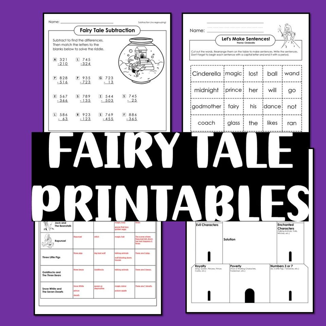 Fairy Tale Math and Literacy Pack - Etsy