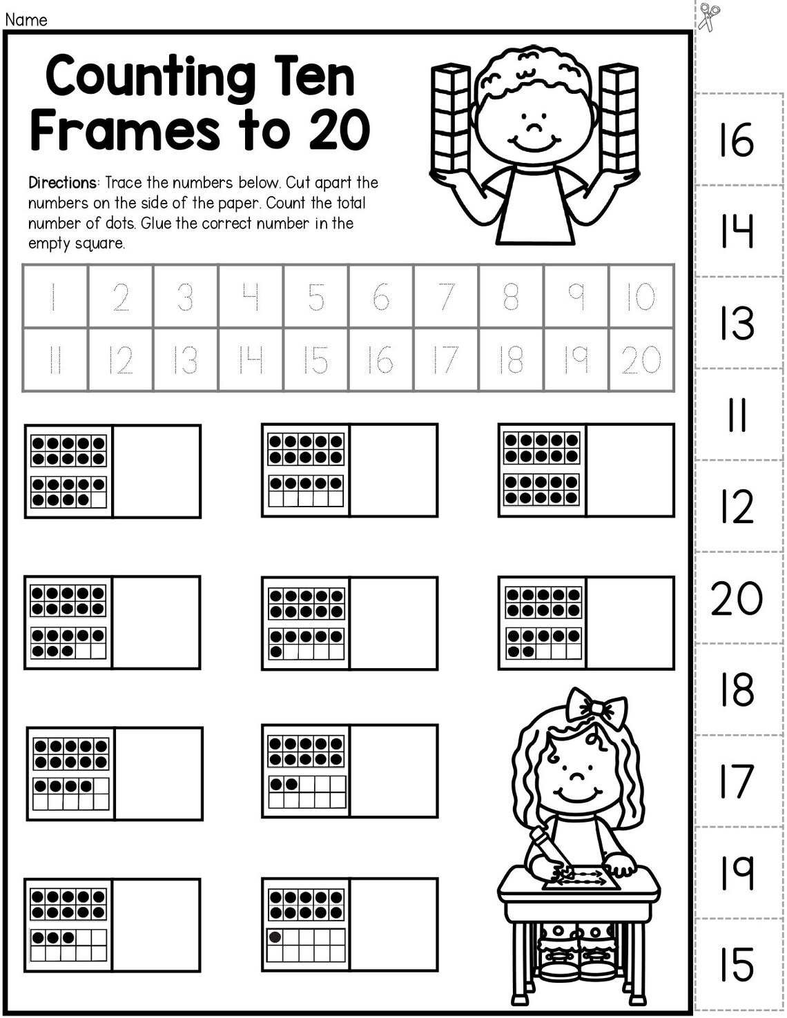September Math and ELA Worksheet Activities for Kindergarten - Etsy