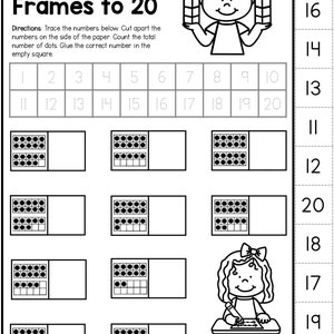 September Math and ELA Worksheet Activities for Kindergarten - Etsy