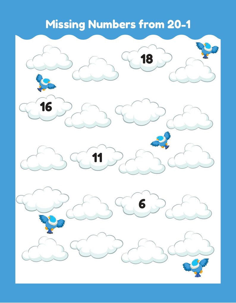 Counting Backwards Worksheets | Numbers 1–100 Printable | Kindergarten ...