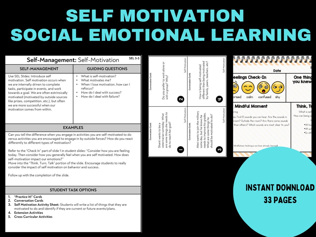Social Emotional Learning – Self-motivation | K-5 - Etsy