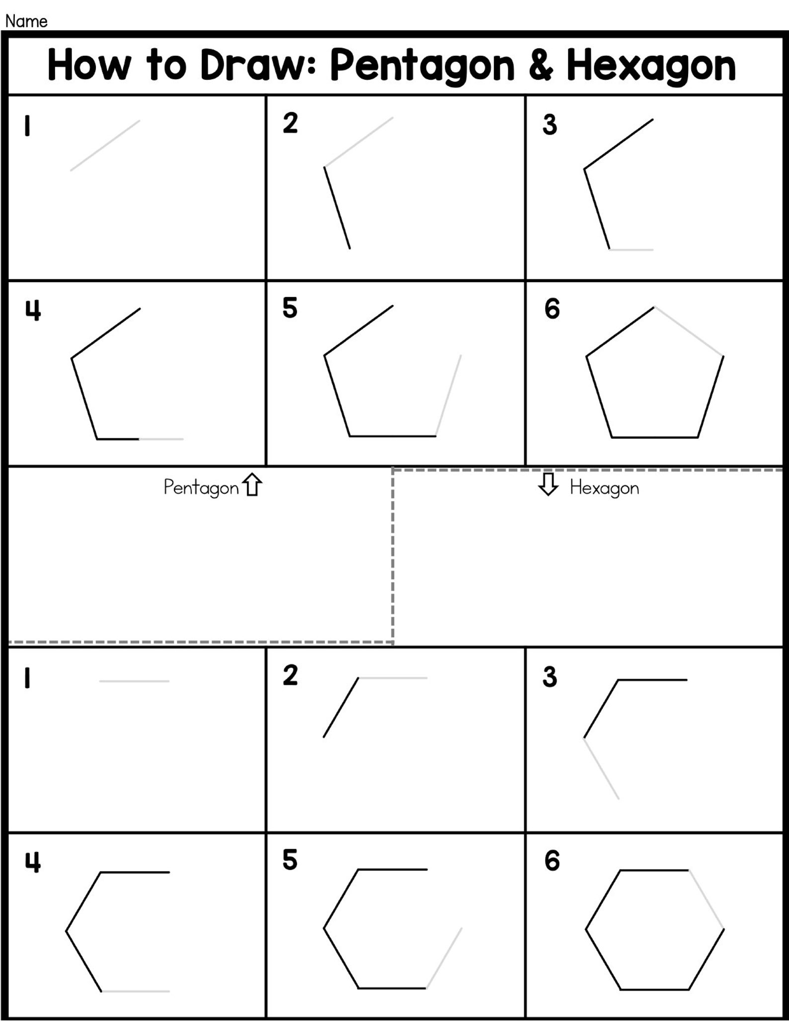Geometry Worksheets | Second Grade Math - Etsy