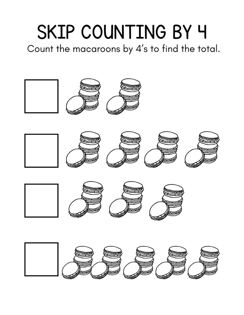 Skip Counting Worksheets - Etsy