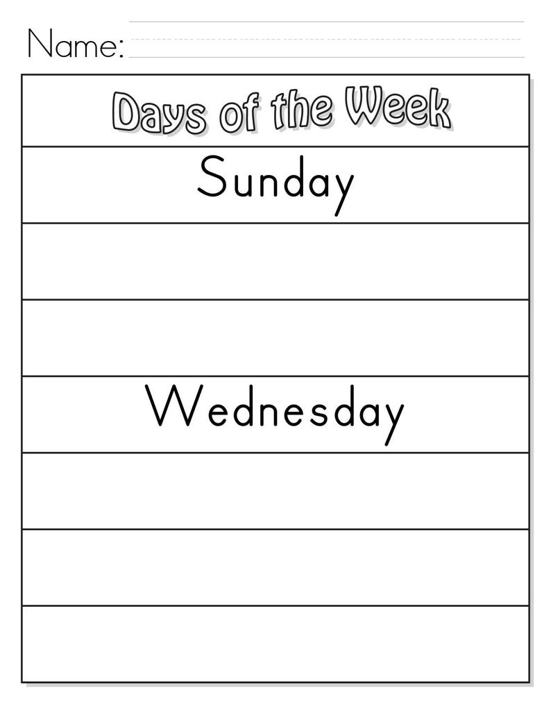 Calendar Skills and Worksheets for Students - Etsy