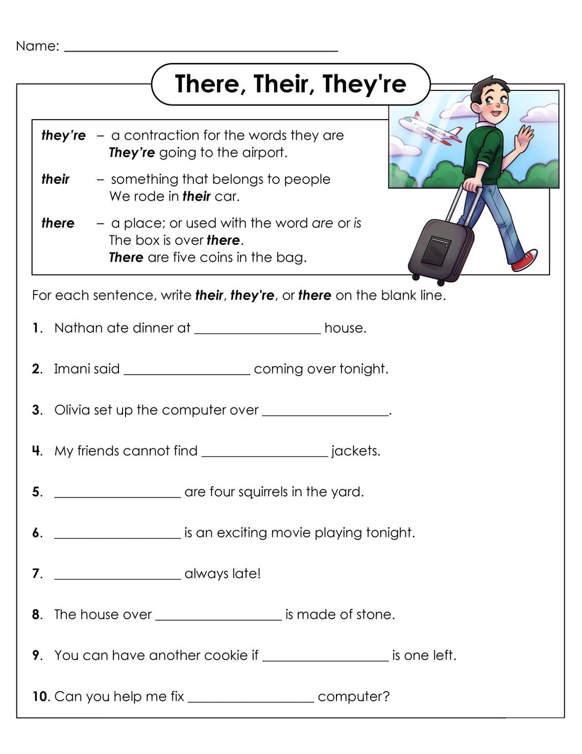 Homophone Worksheets | Grammar Printables - Etsy