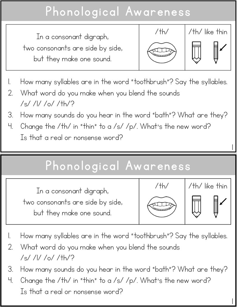 Decodables - Digraph TH - Etsy